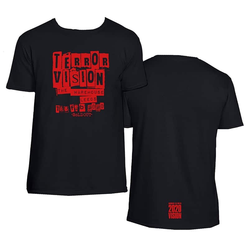 Terrorvision LEEDS WAREHOUSE RANSOM NOTE LOGO T-SHIRT