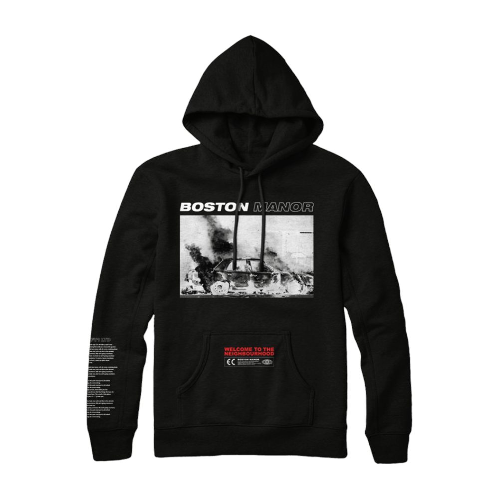 Boston Manor Burning Car Hoodie