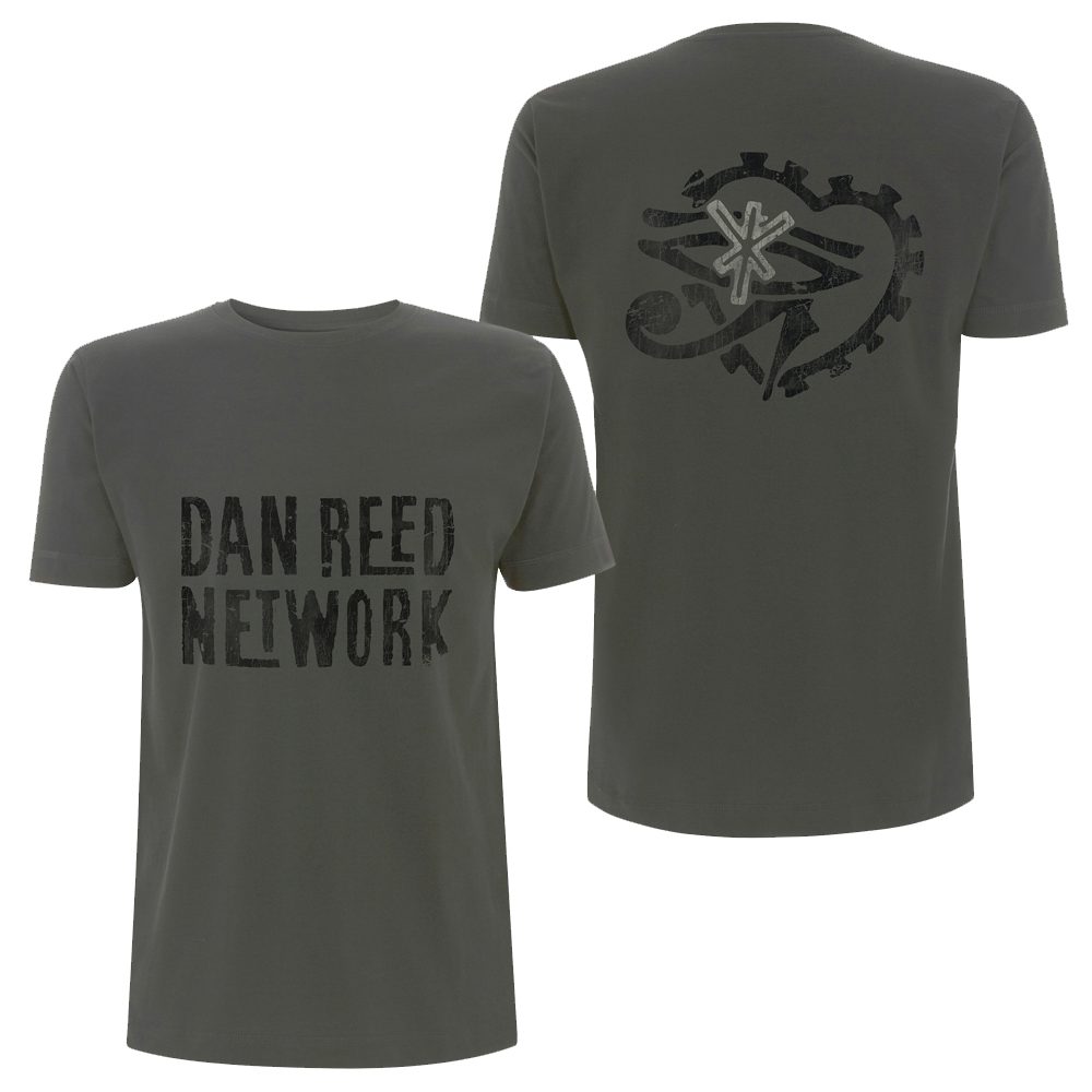 Dan Reed Network DRN Retro Logos Charcoal Mens T-Shirt