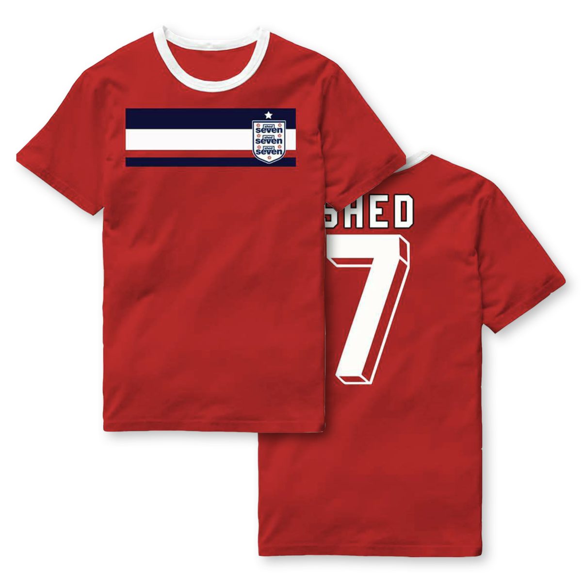 Shed Seven Red Football T-Shirt