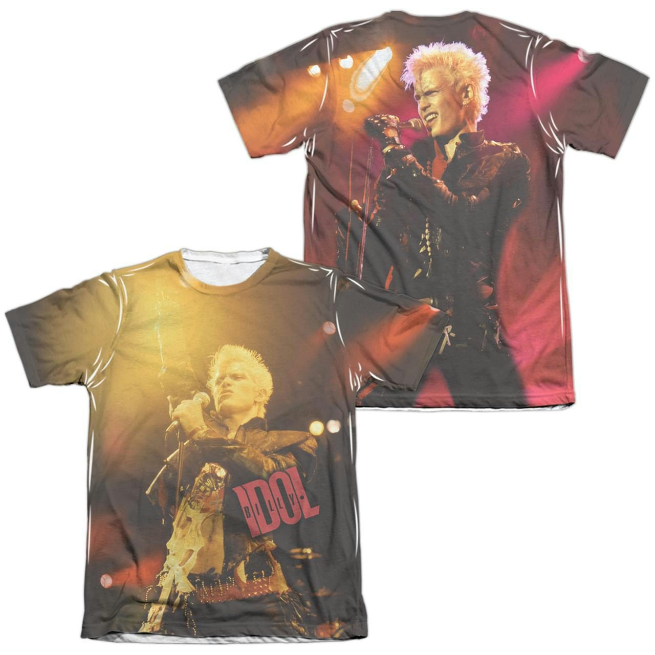 Billy Idol Shirt | REBEL (FRONT/BACK PRINT) Tee