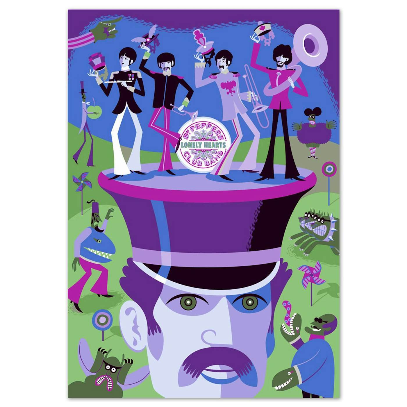 The Beatles SHAG Autographed Screen Print