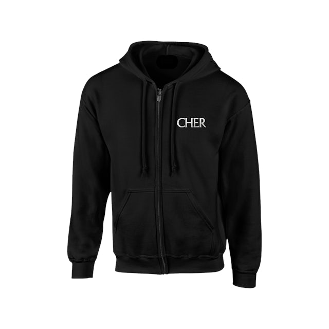 Classic Cher Glitter Zip Hoodie
