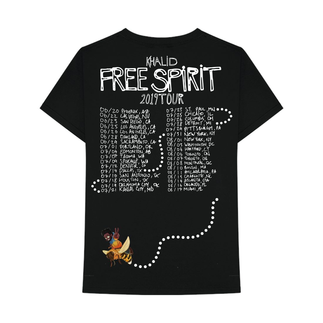 Khalid FREE SPIRIT TOUR BEE T-SHIRT