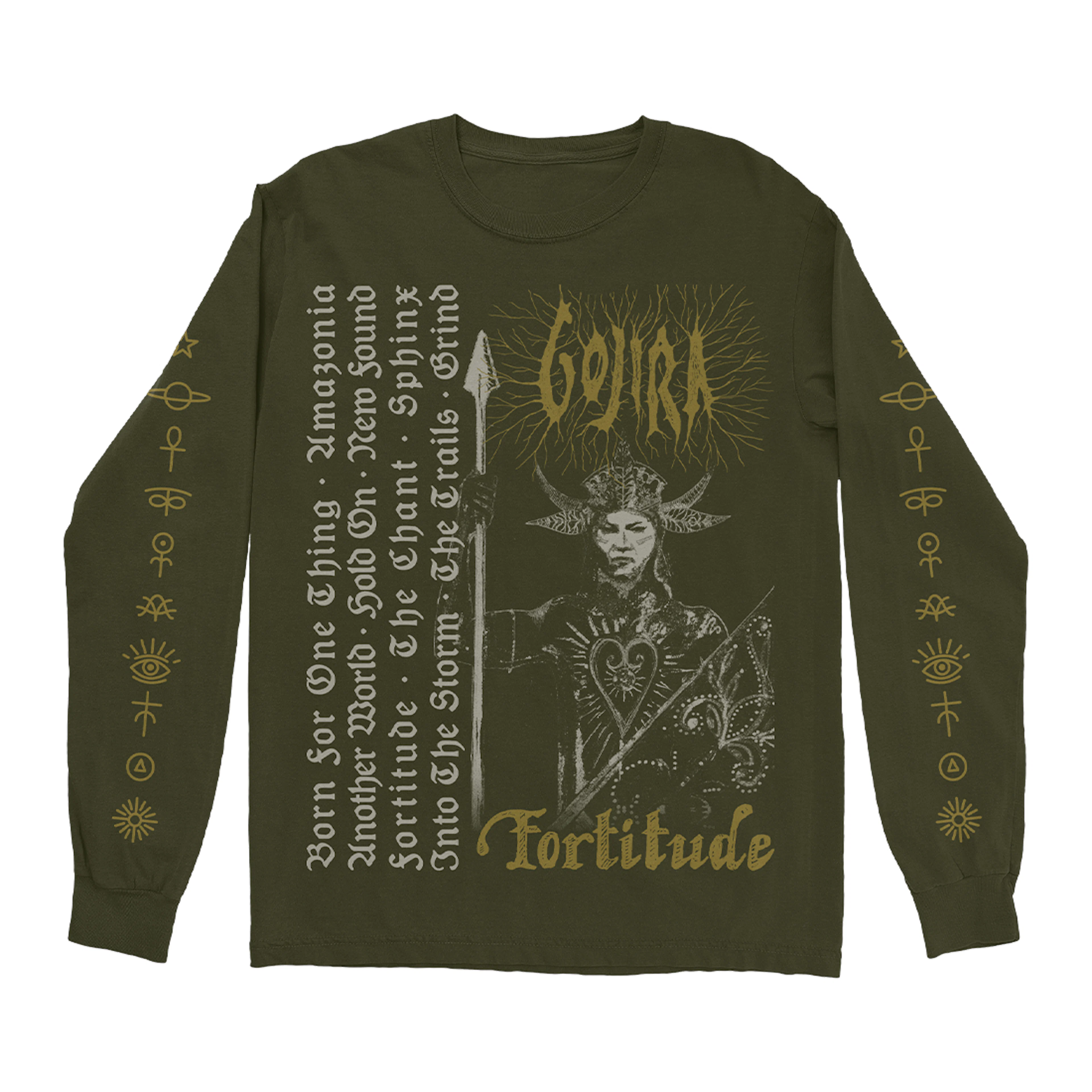 Gojira Fortitude Tracklist Long Sleeve T-shirt S Only