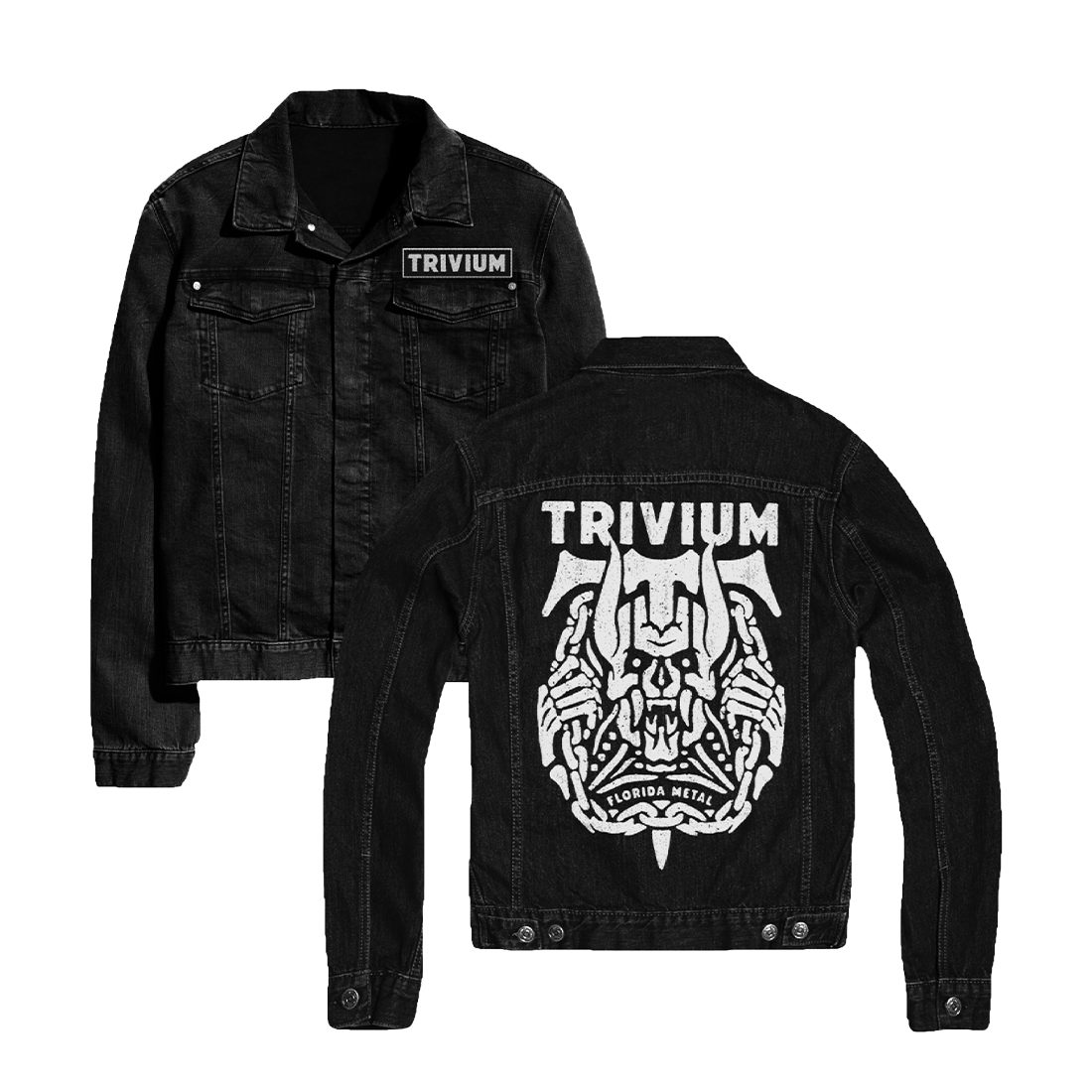 Trivium Florida Metal Black Denim Jacket