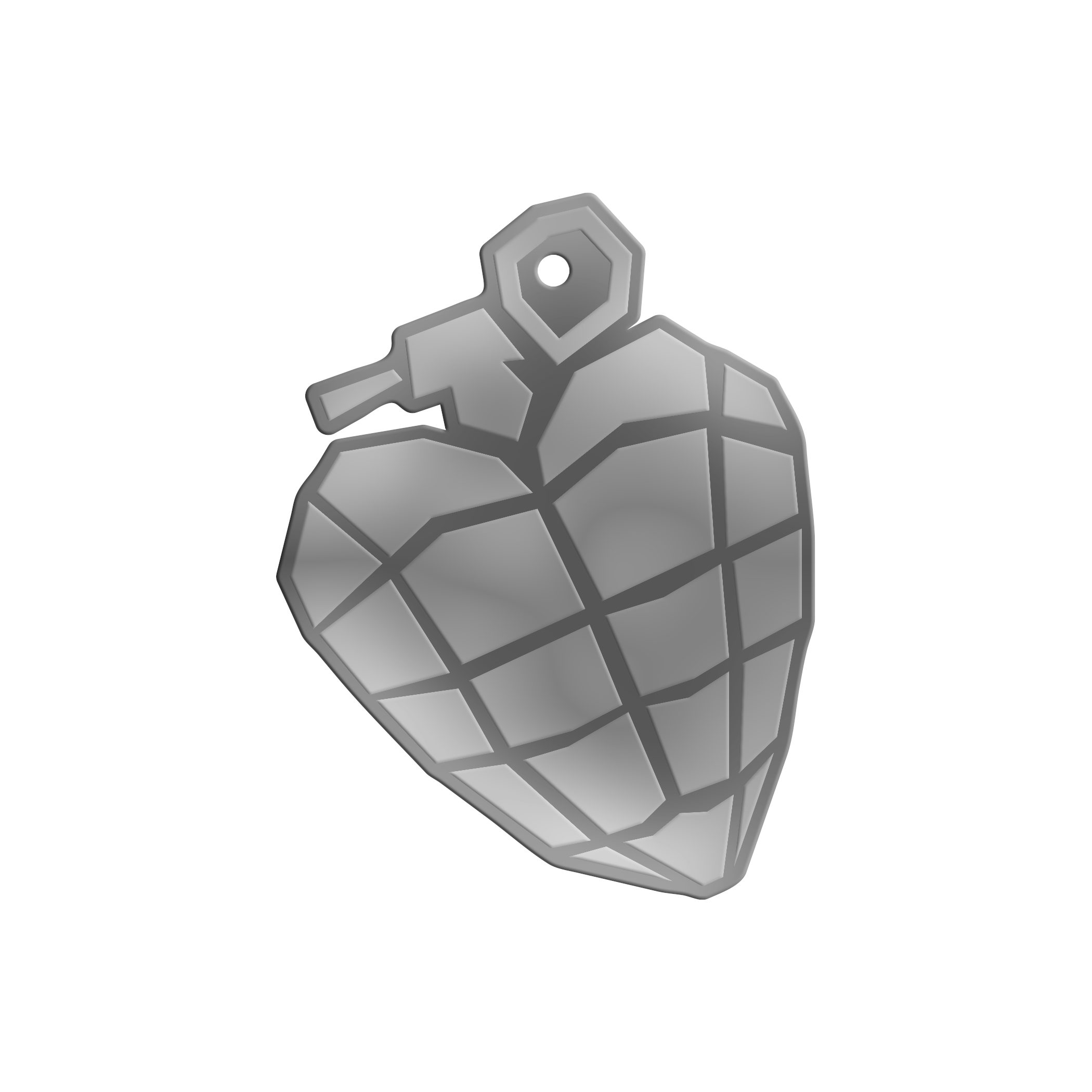 Green Day Heart Grenade Ornament