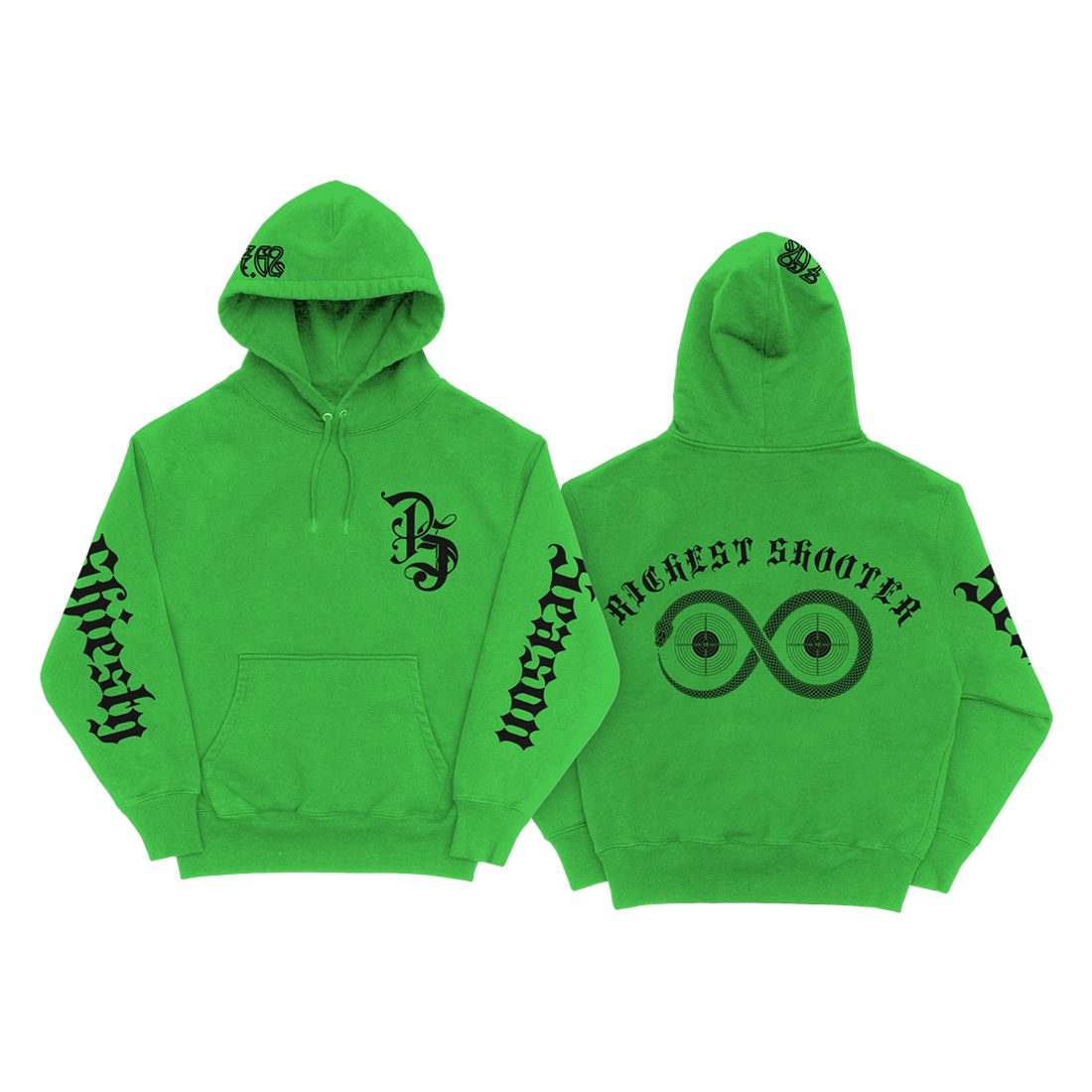 Pooh Shiesty Shiesty Gothic Green Hoodie