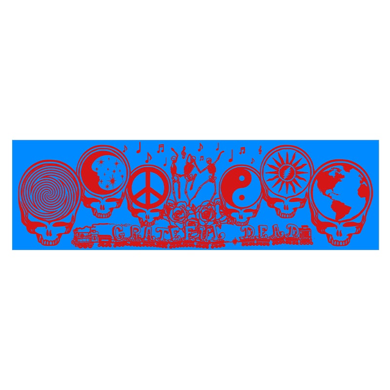Grateful Dead Stealie Train Bumper Sticker