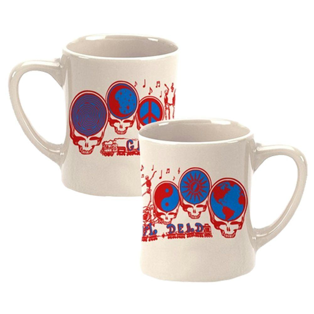 Grateful Dead Stealie Train Diner Mug