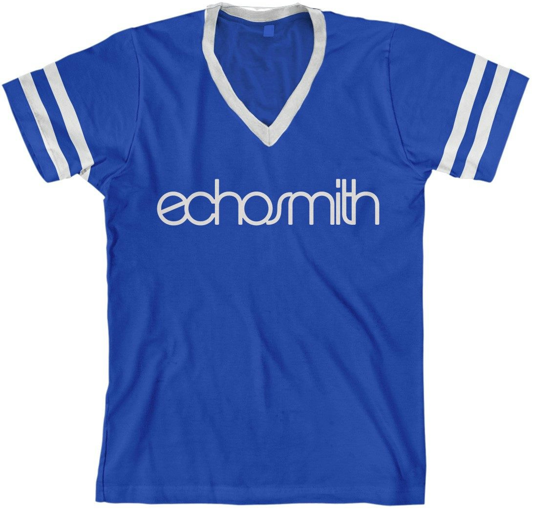 Echosmith Logo Striped V-Neck T-Shirt