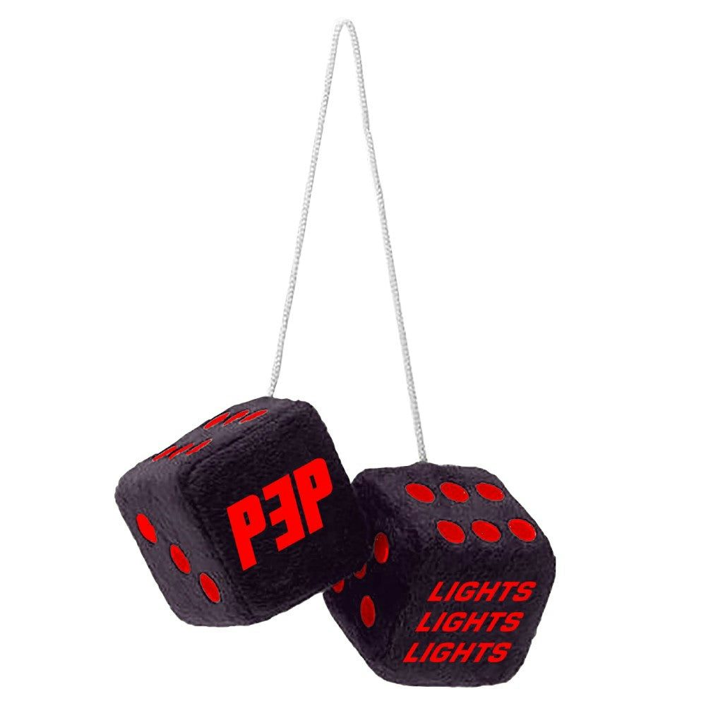 Lights Pep Fuzzy Dice