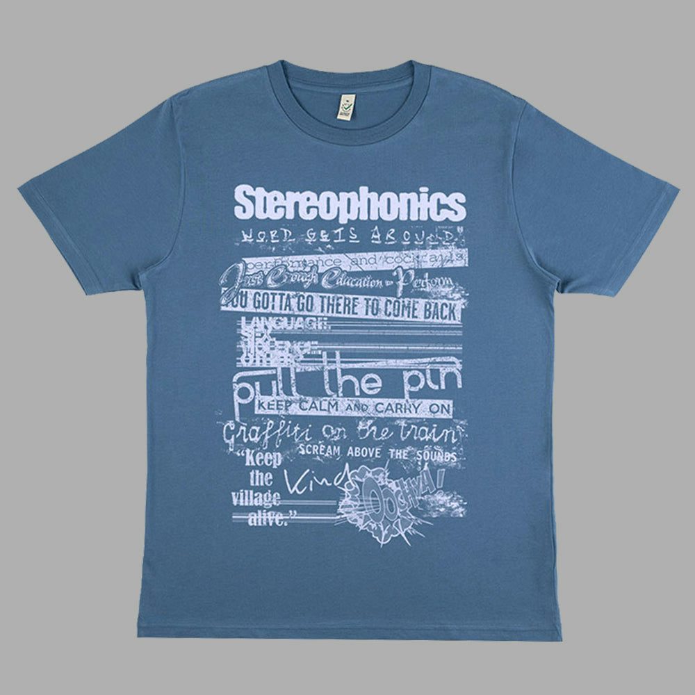 Stereophonics ALBUM LIST 2022 FADED BLUE T-SHIRT