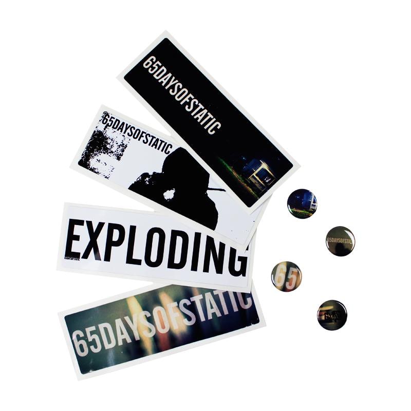 65daysofstatic Badge and Sticker set