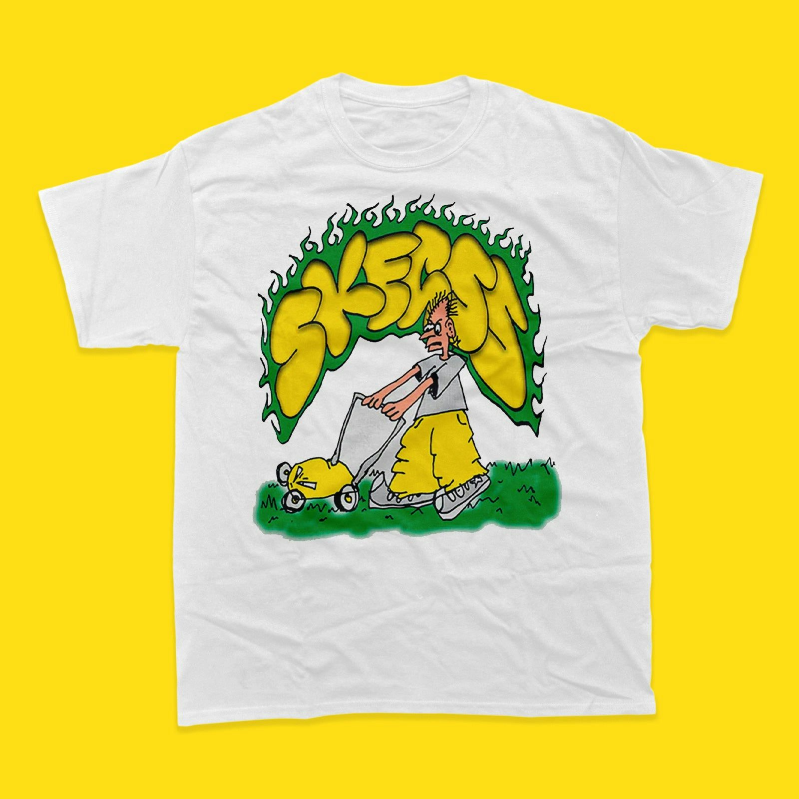 SKEGSS: LAWN MOWER TEE (WHITE)