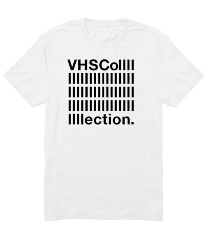 VHS Collection White T Shirt Black Logo