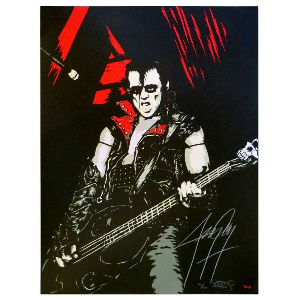 Misfits Jerry Only AUTOGRAPHED Ltd Ed screen-printed poster