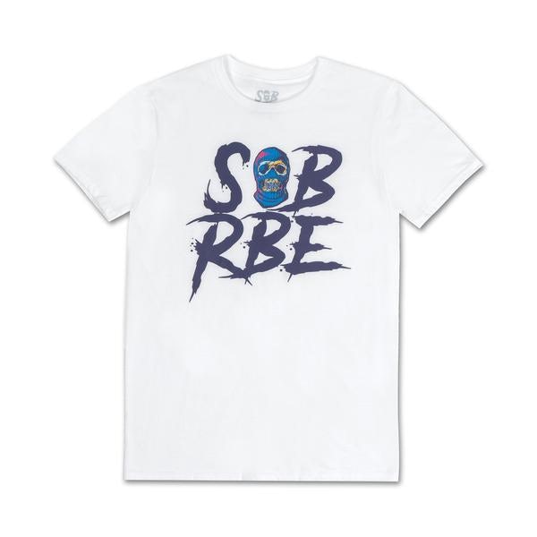 SOB X RBE SKI MASK LOGO TEE - WHITE