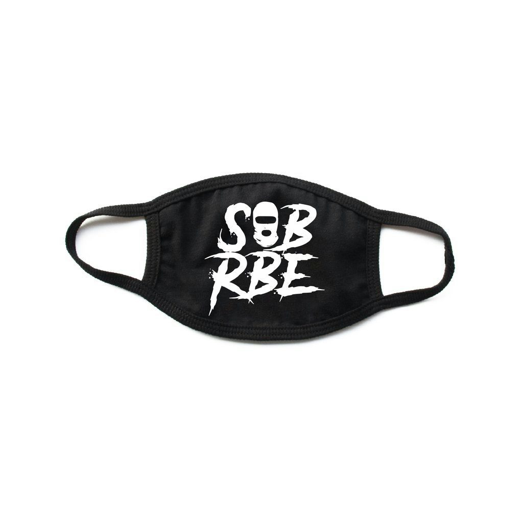 SOB X RBE LOGO FACE MASK - WHITE