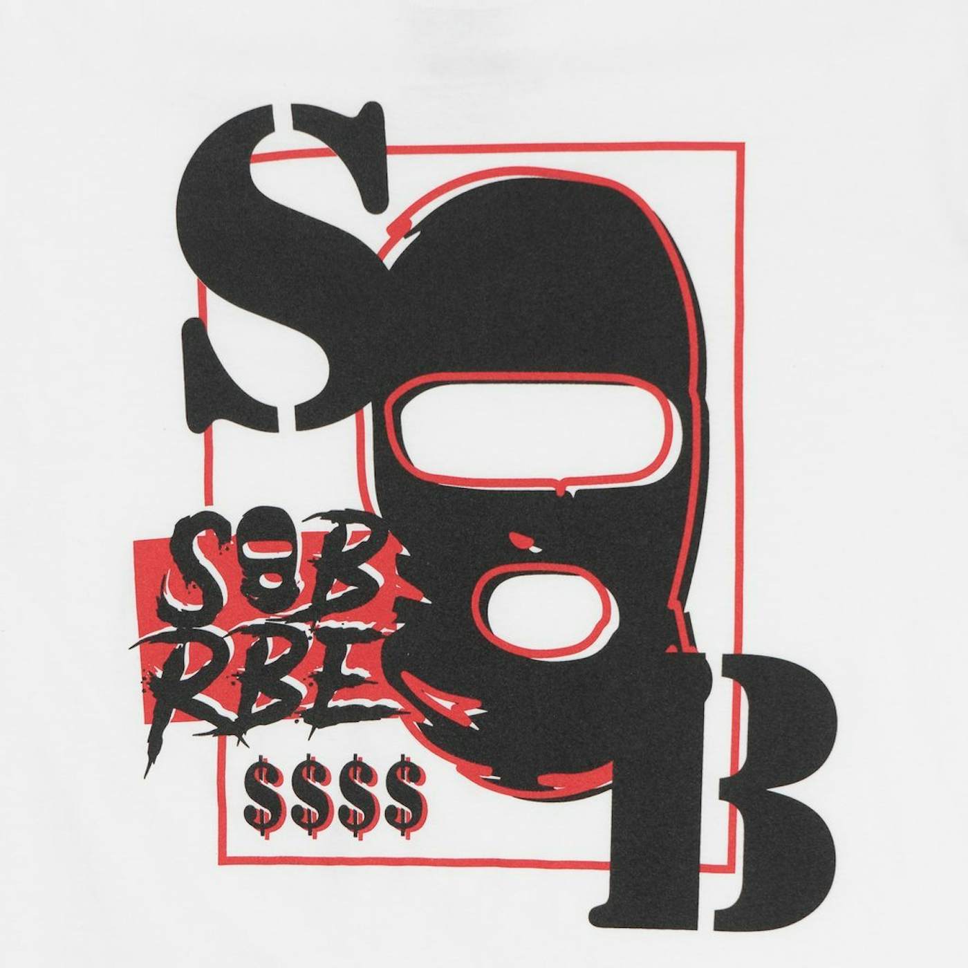 SOB X RBE SKI MASK TEE - WHITE
