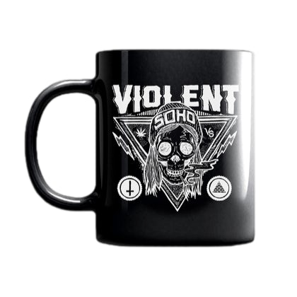 Violent Soho Blazin' Skull Ceramic Mug