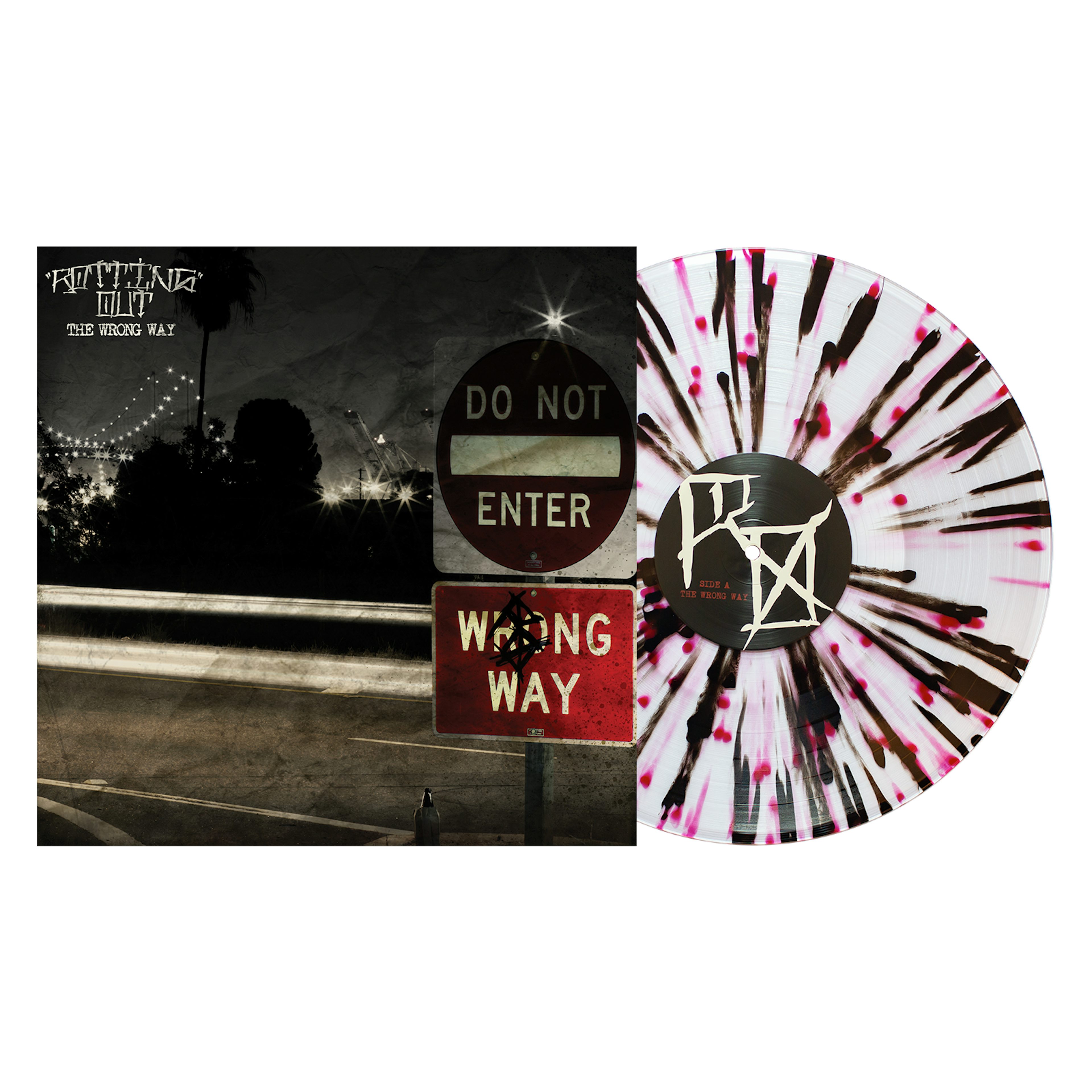 Rotting Out The Wrong Way 12" Vinyl (Clear w/ Black and Red Splatter)