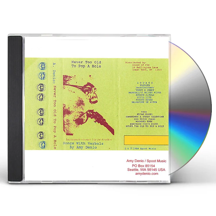 Amy Denio NEVER TOO OLD TO POP A HOLE CD