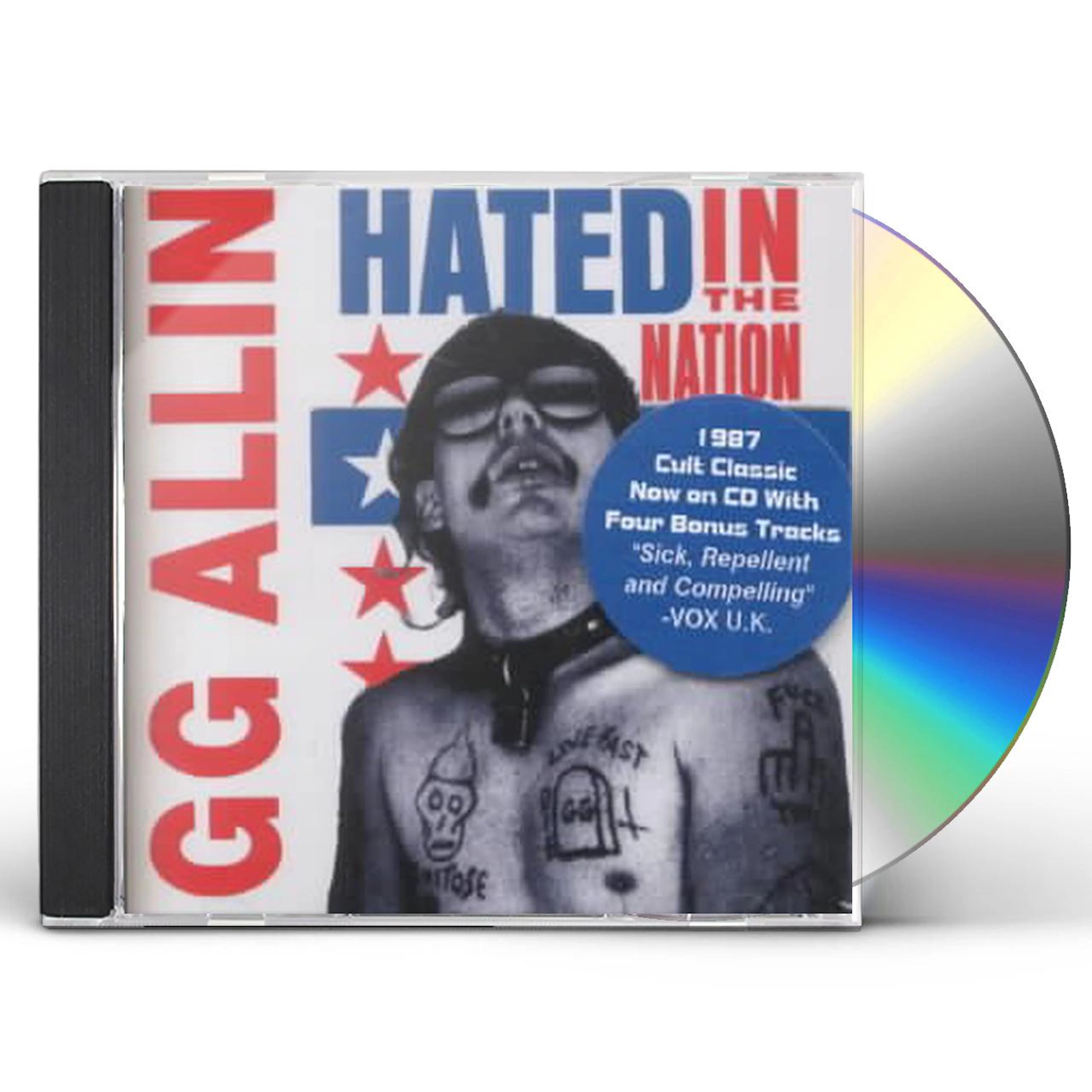 GG Allin Hated in the Nation [Bonus Tracks, Believe It or Not] [PA] CD