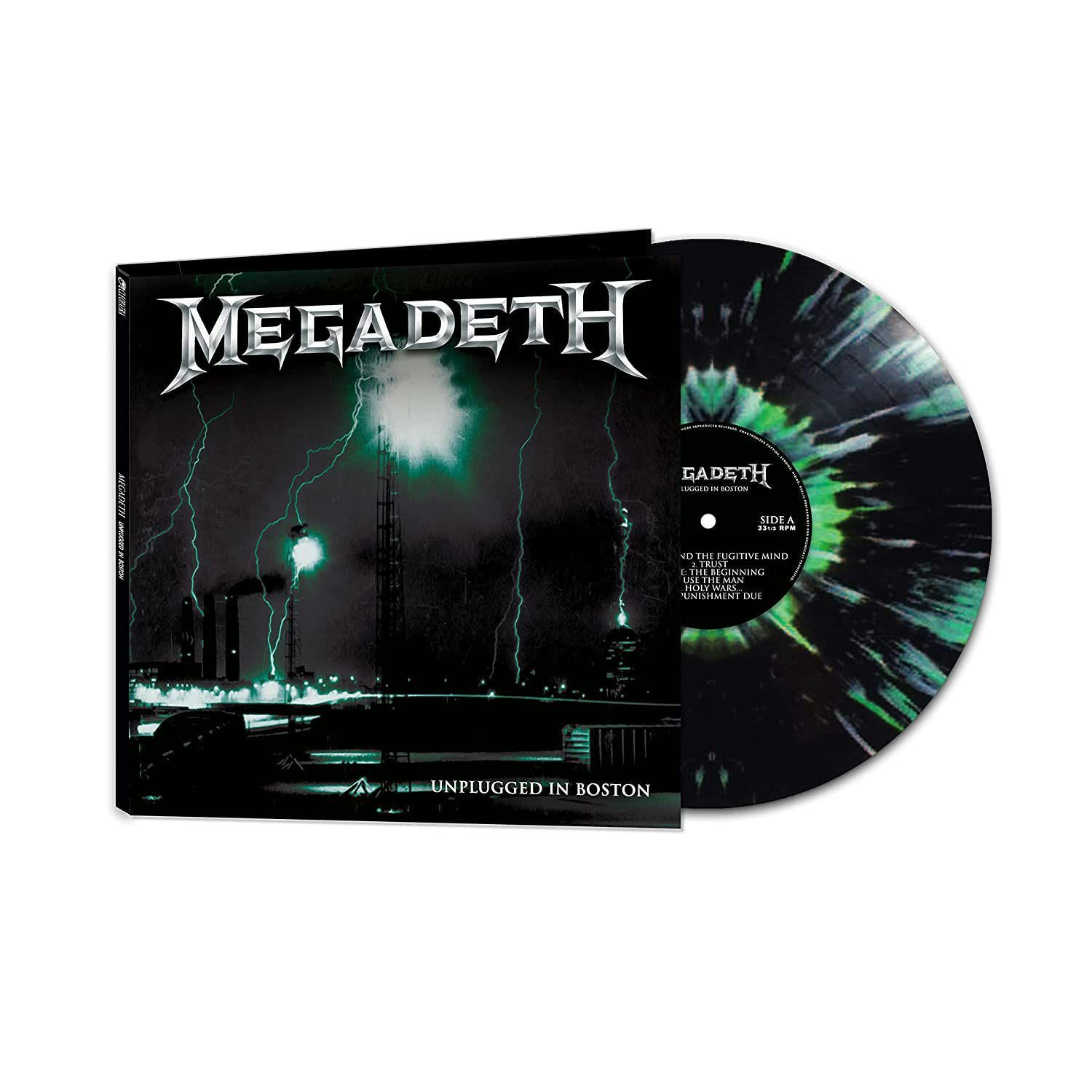 Megadeth Unplugged In Boston (Green & Black Splatter Vinyl Record)
