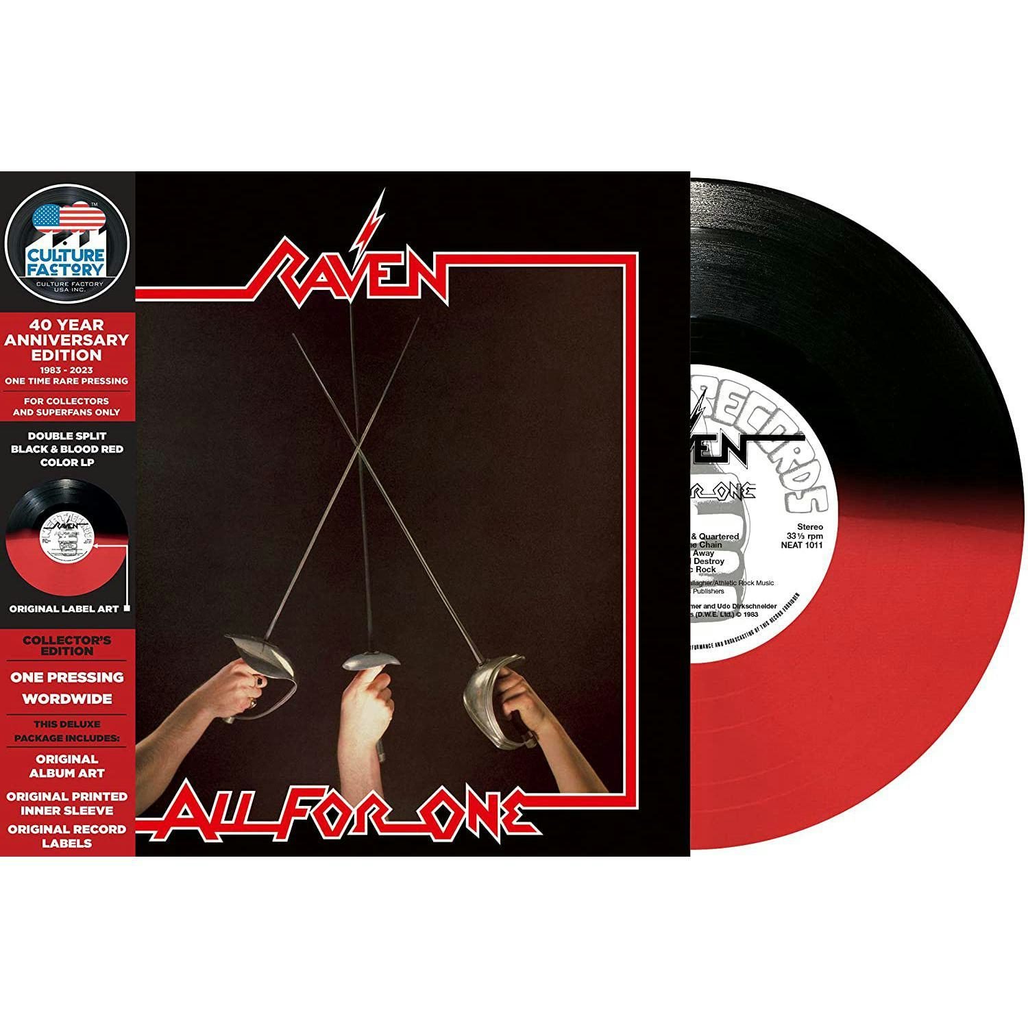 Raven All For One (Black & Blood Red Vinyl/reissue)