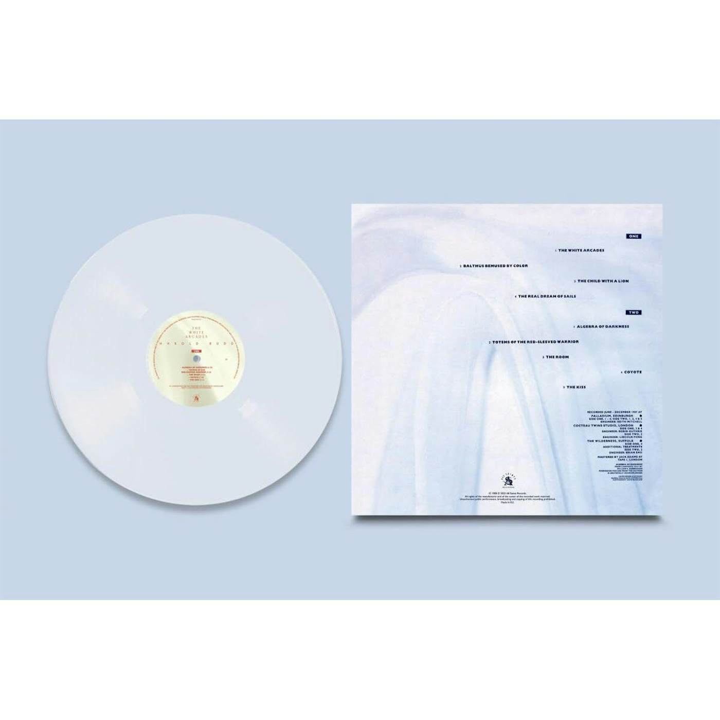 Harold Budd White Arcades (Clear) Vinyl Record