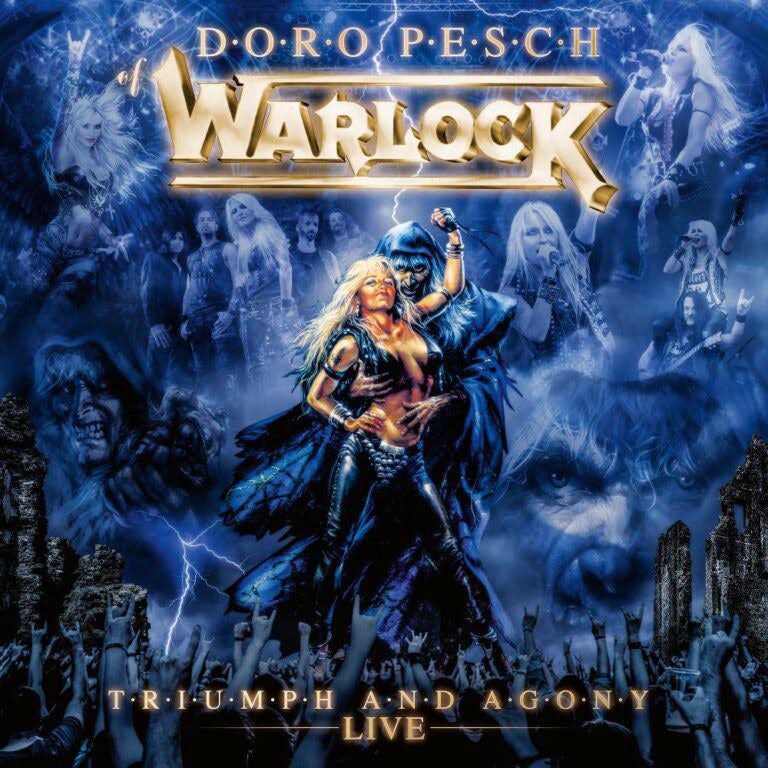 Doro WARLOCK - TRIUMPH & AGONY LIVE (MARBLE BLUE/WHITE VINYL) Vinyl Record