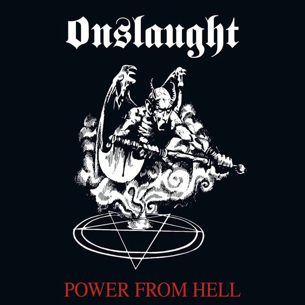 Onslaught POWER FROM HELL (WHITE / RED SPLATTER VINYL) Vinyl Record