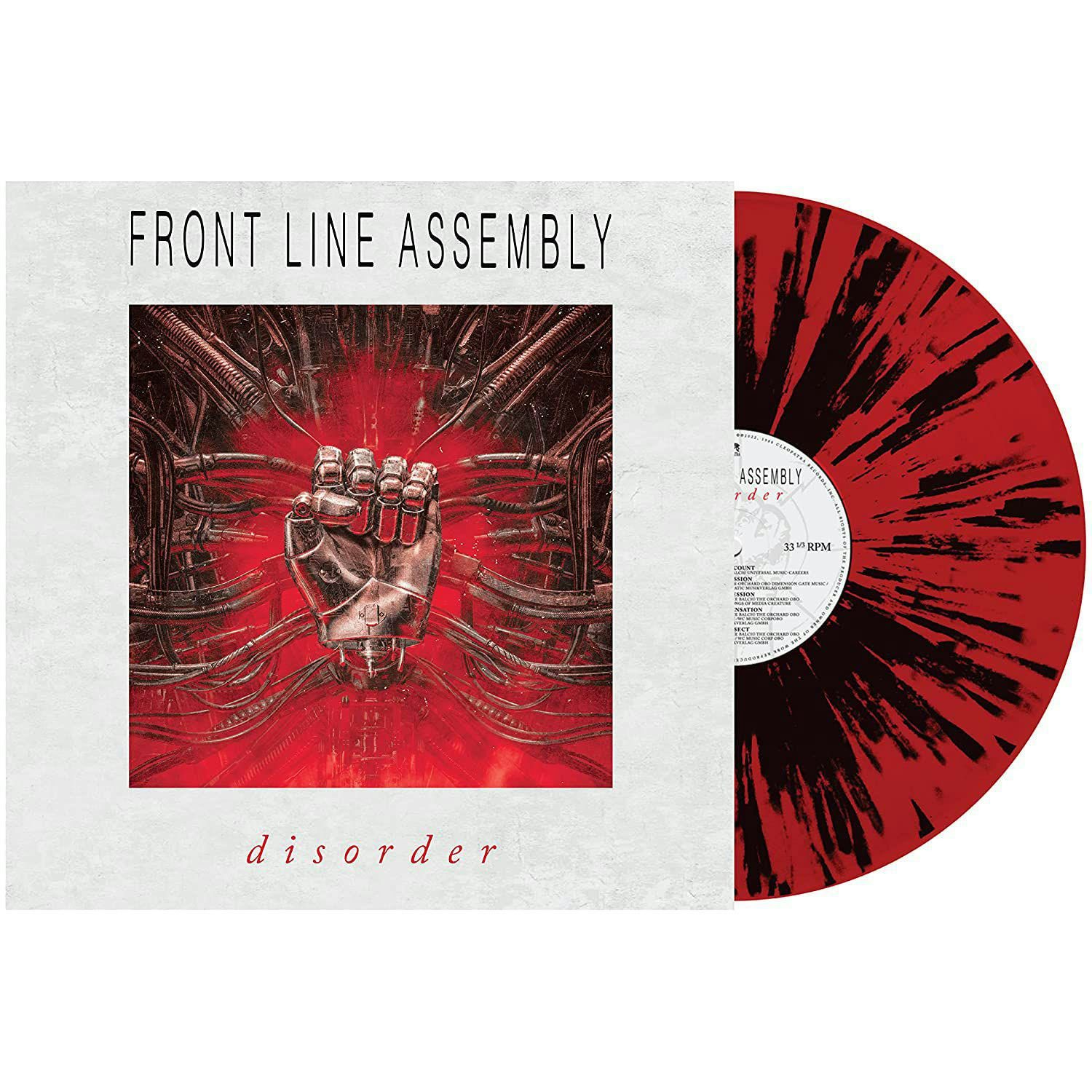 Front Line Assembly Disorder Red Black Splatter Vinyl Record