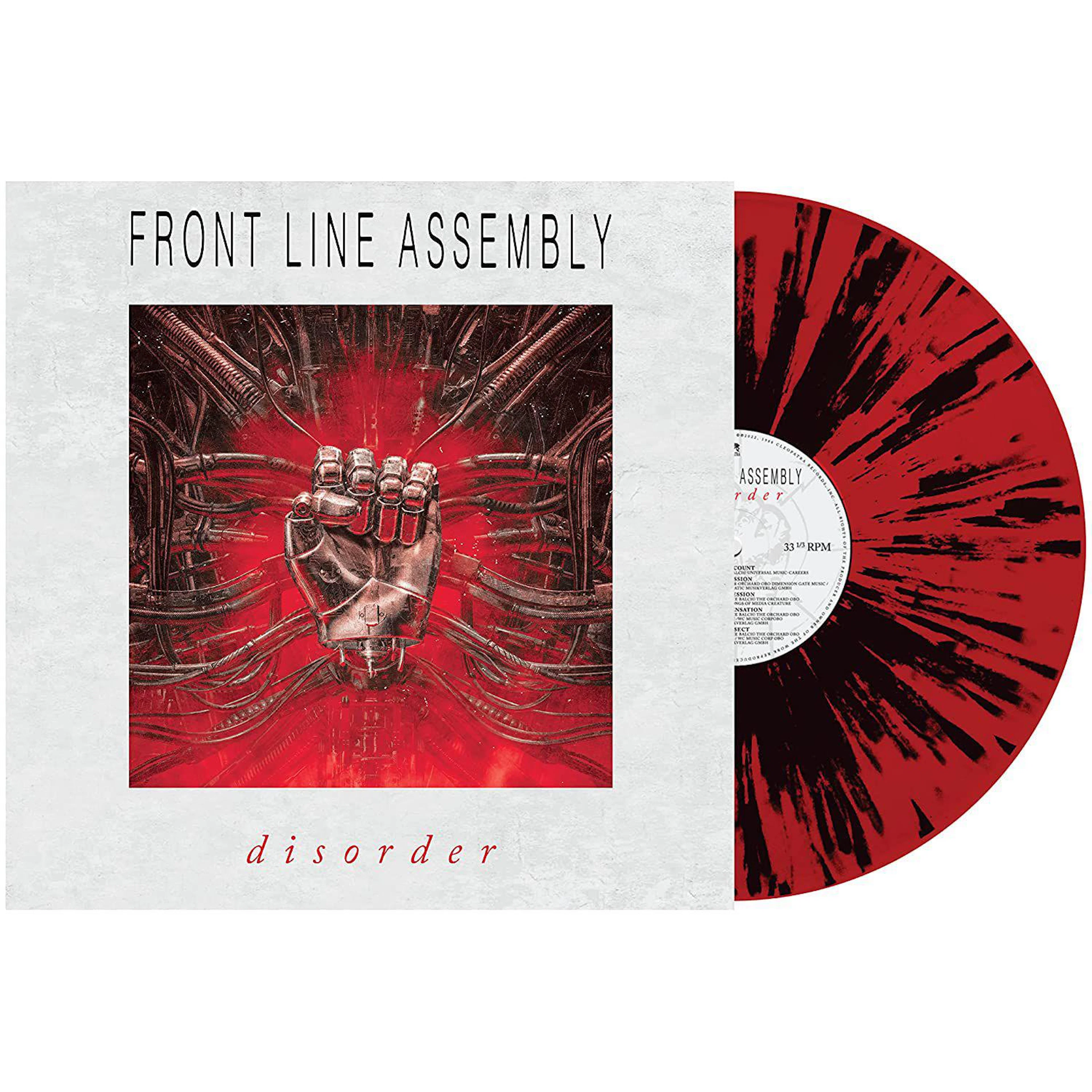 Front Line Assembly Disorder Red Black Splatter Vinyl Record