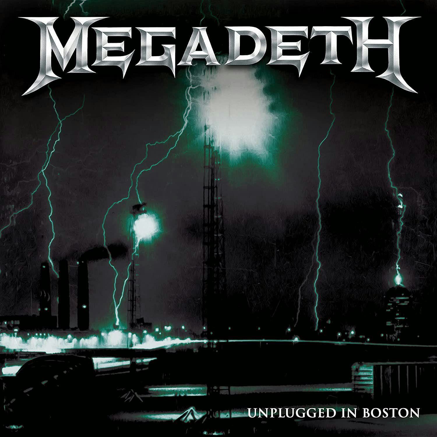 Megadeth UNPLUGGED IN BOSTON - GREEN & BLACK SPLATTER Vinyl Record