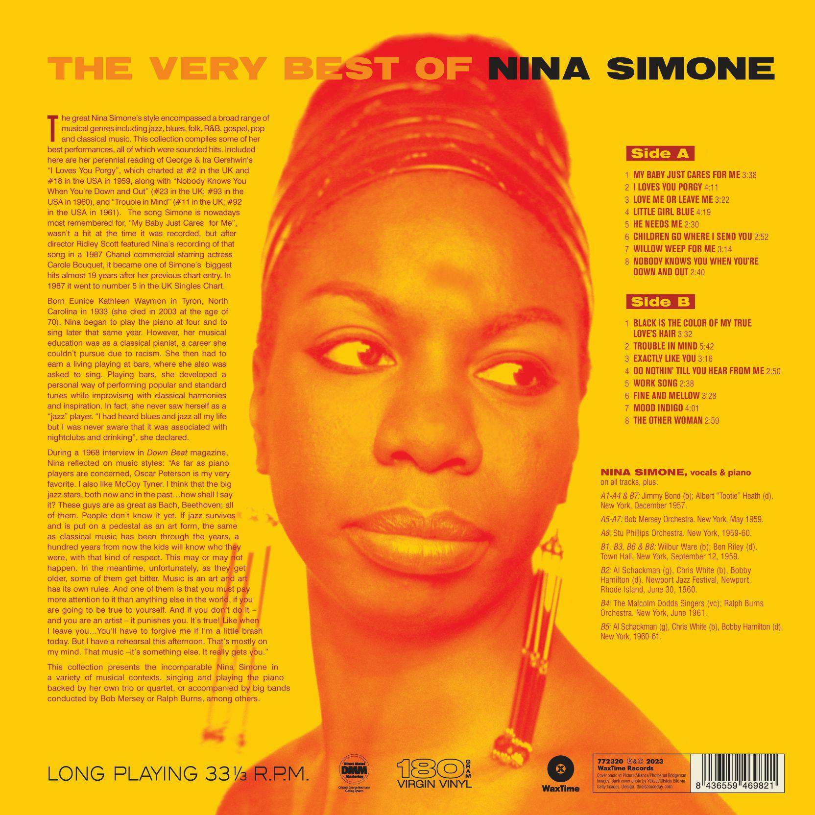 Very Best Of Nina Simone Vinyl Record - Limited Edition, 180 Gram ...