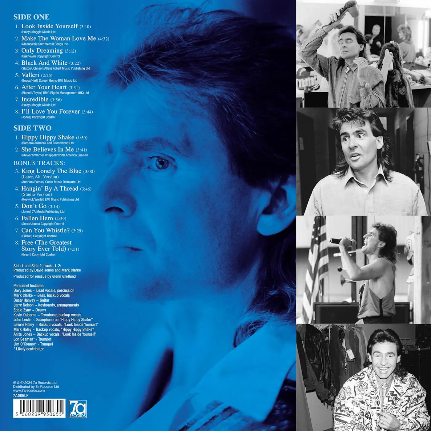 Davy Jones Incredible 180g Blue Vinyl Record