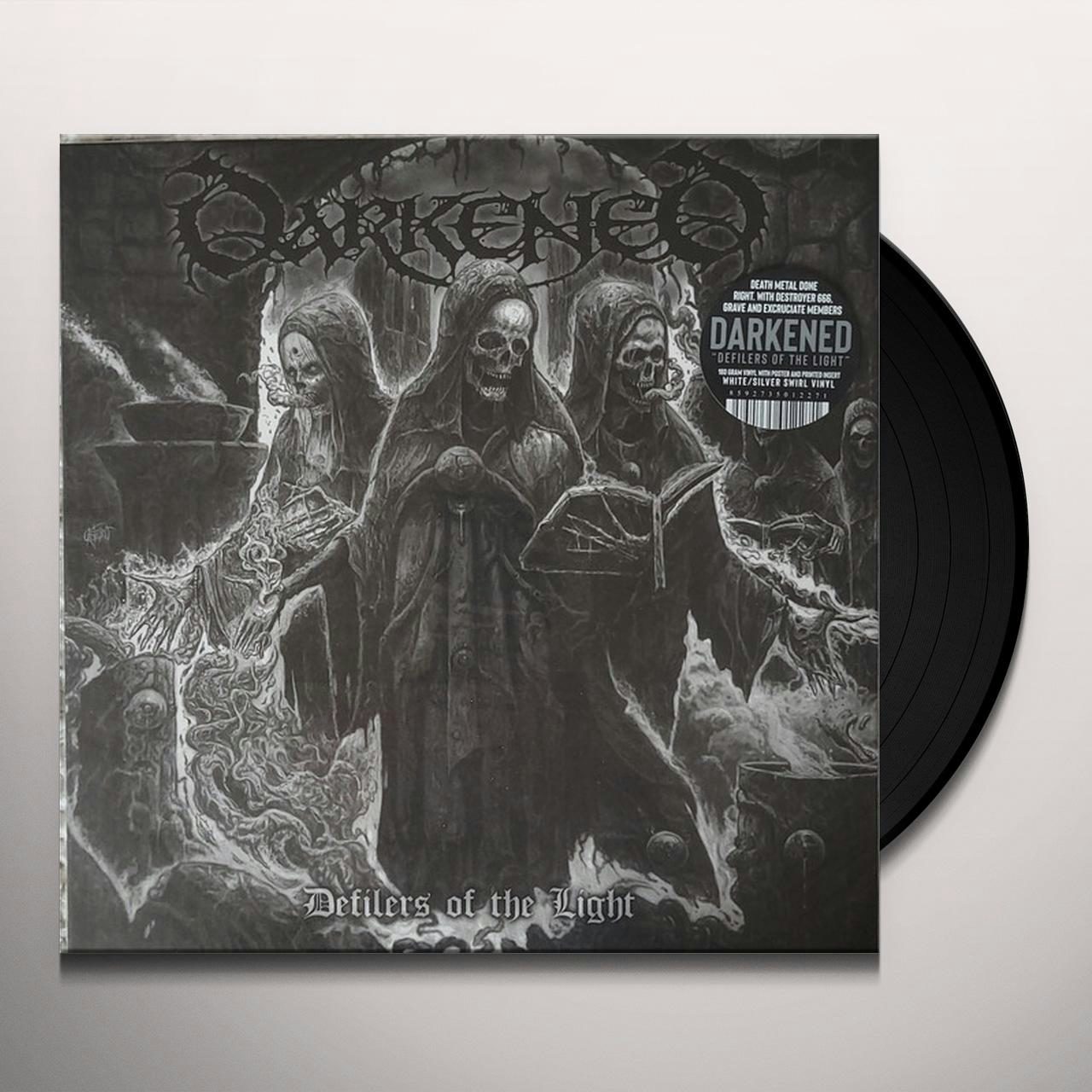 Darkened DEFILERS OF THE LIGHT (SILVER SWIRL VINYL) Vinyl Record