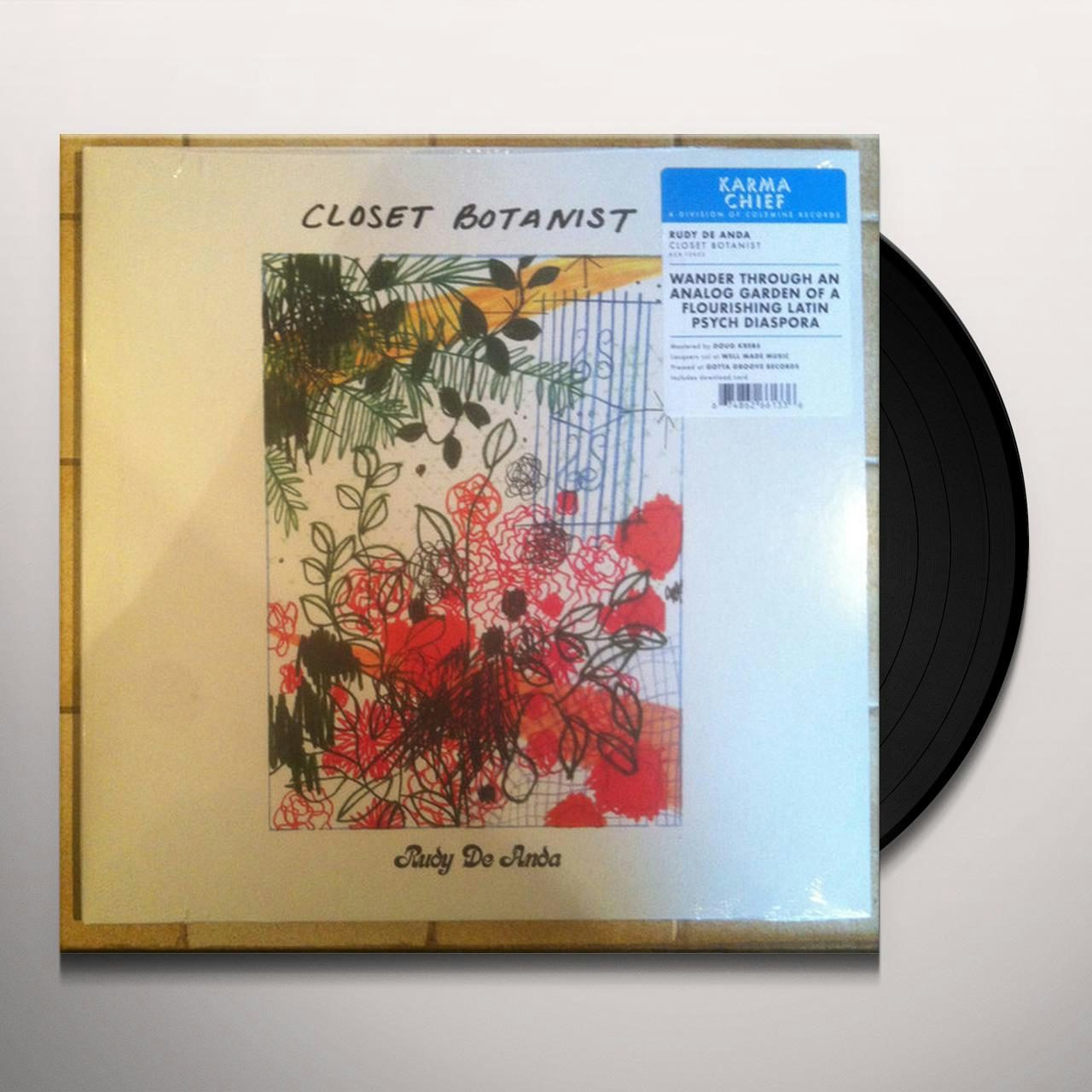Rudy De Anda CLOSET BOTANIST (TRANSPARENT TEAL VINYL) Vinyl Record
