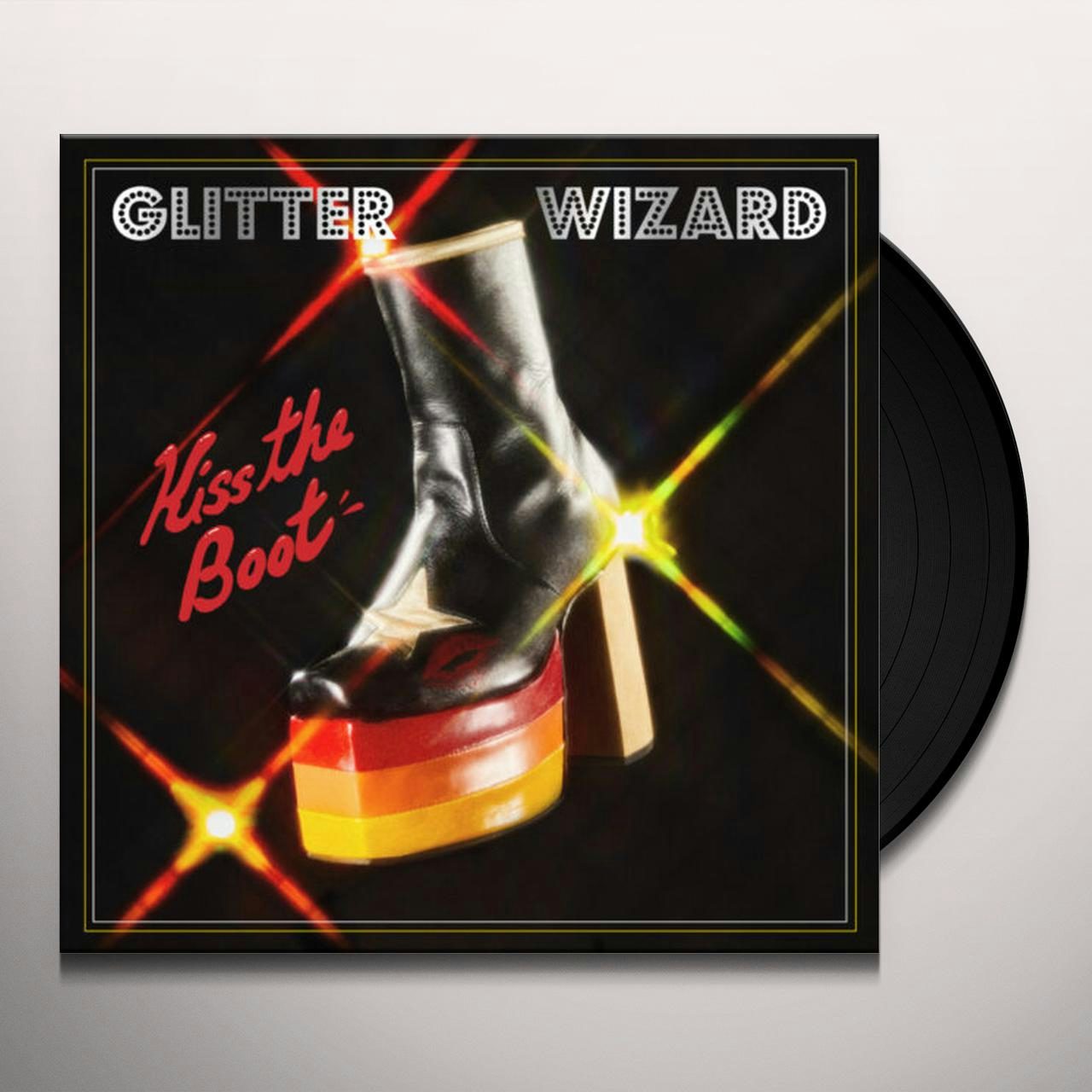 Glitter Wizard KISS THE BOOT Vinyl Record