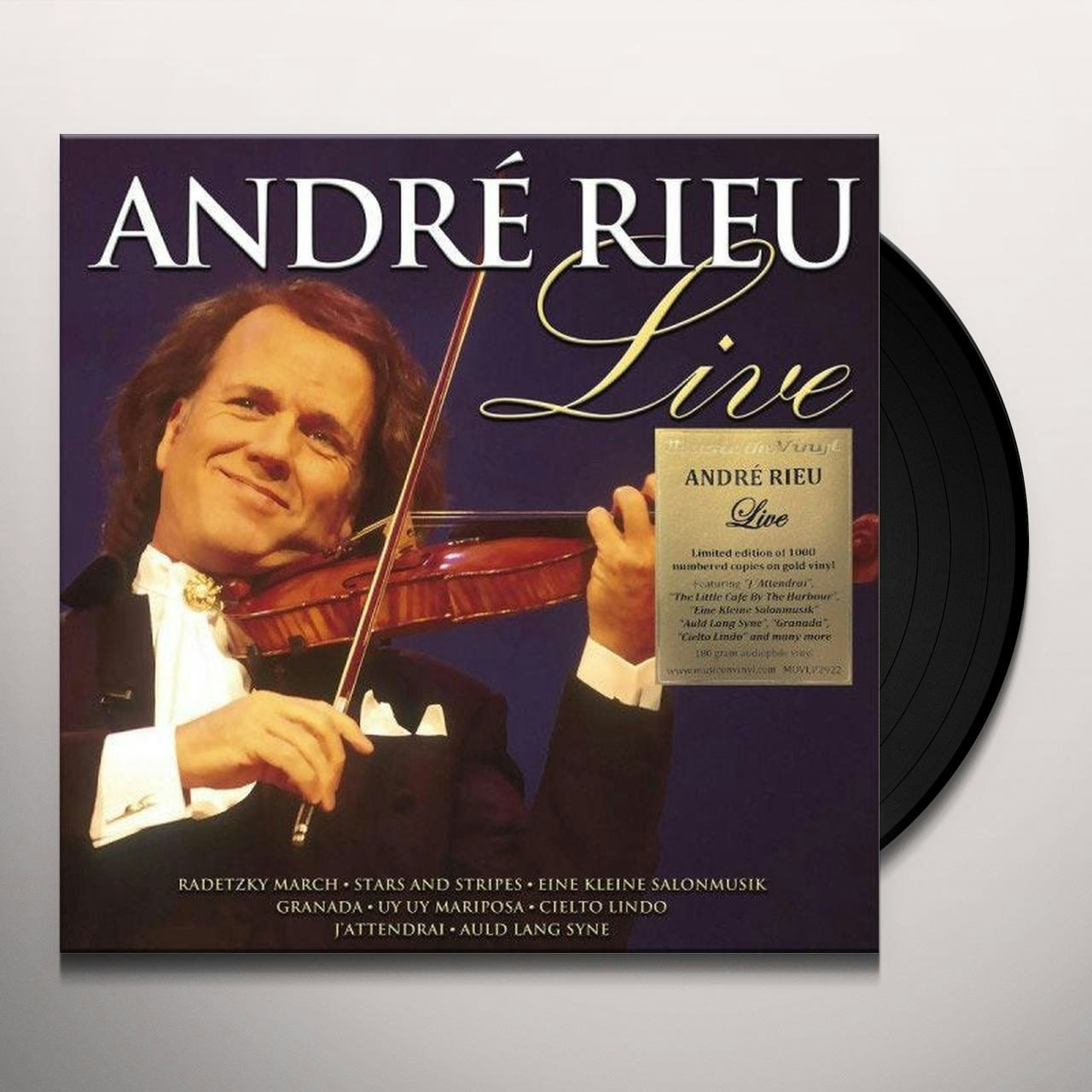 Andre Rieu LIVE (LIMITED/GOLD VINYL/180G/REMASTERED/NUMBERED) Vinyl Record
