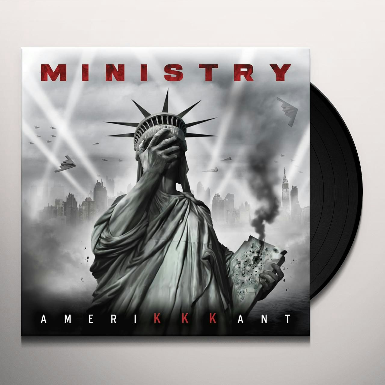 Ministry AMERIKKKANT (RED & BLACK SWIRL VINYL) Vinyl Record