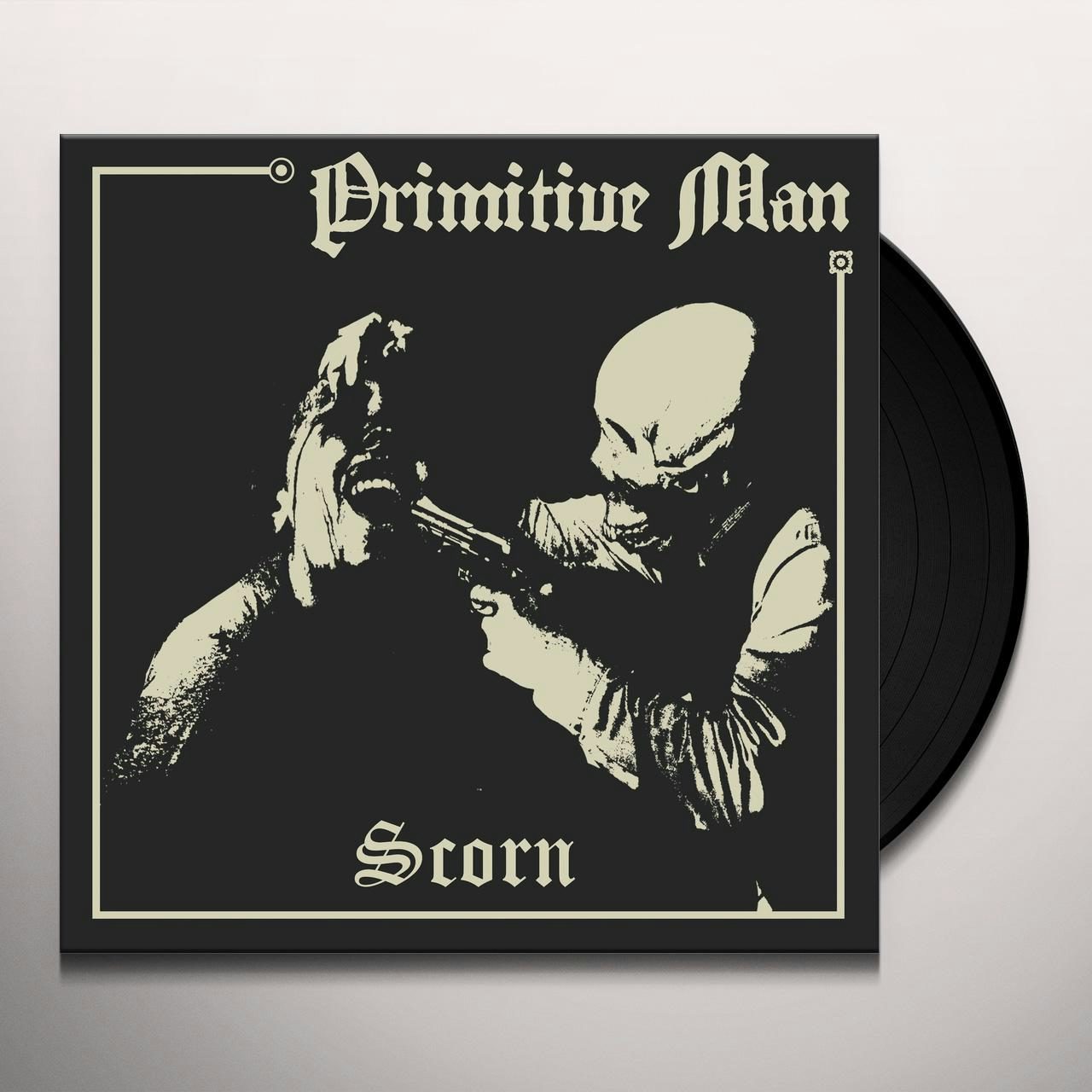 Primitive Man SCORN (BLACK ICE WITH HEAVY BONE WHITE SPLATTER VINYL ...