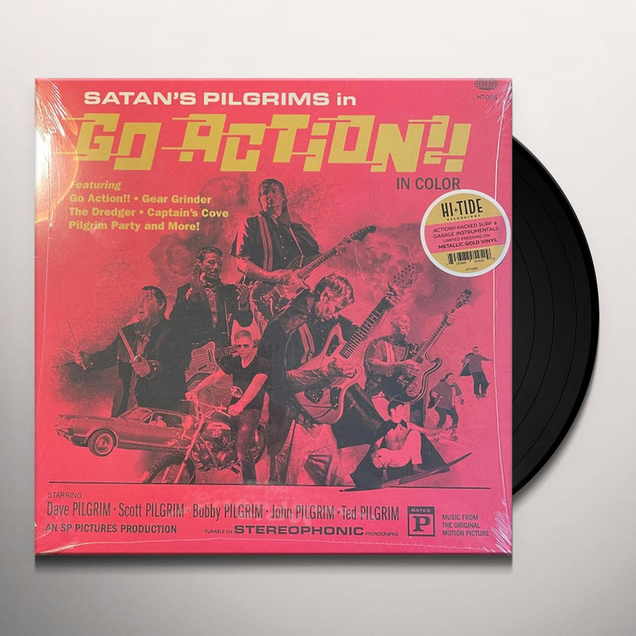 Satan's Pilgrims GO ACTION!! (METALLIC GOLD SWIRL VINYL) Vinyl Record