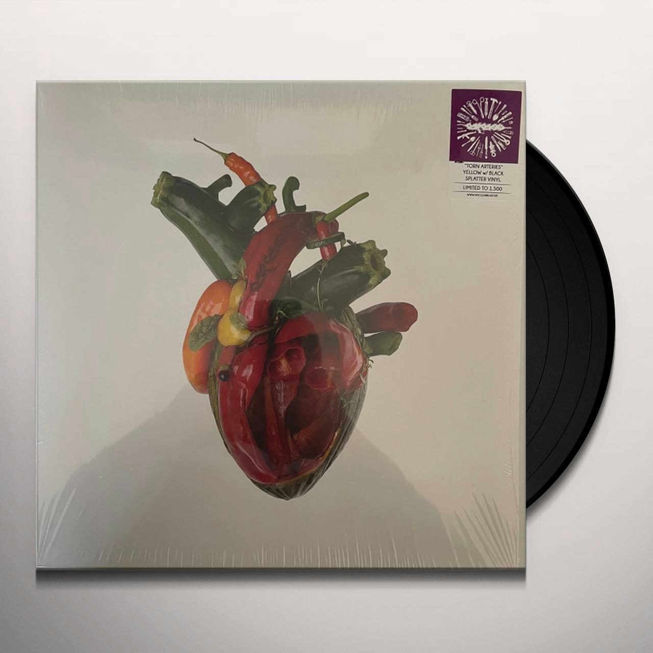 Carcass TORN ARTERIES (YELLOW & BLACK SPLATTER VINYL/2LP) Vinyl Record