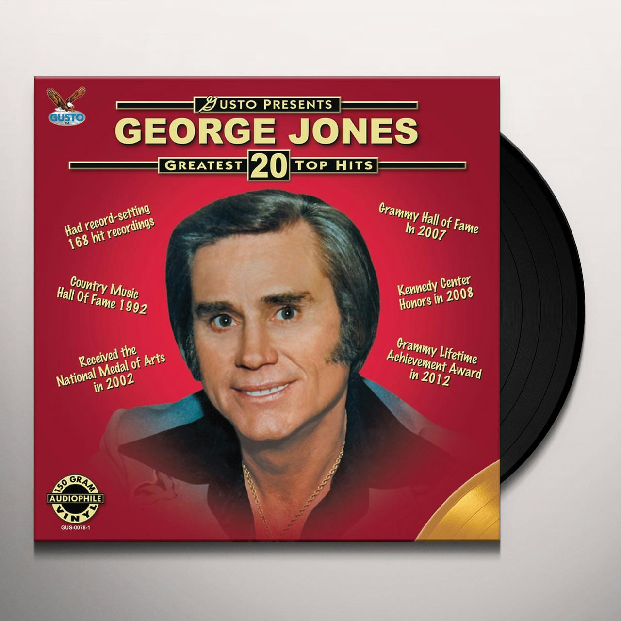 George Jones GREATEST 20 TOP HITS Vinyl Record