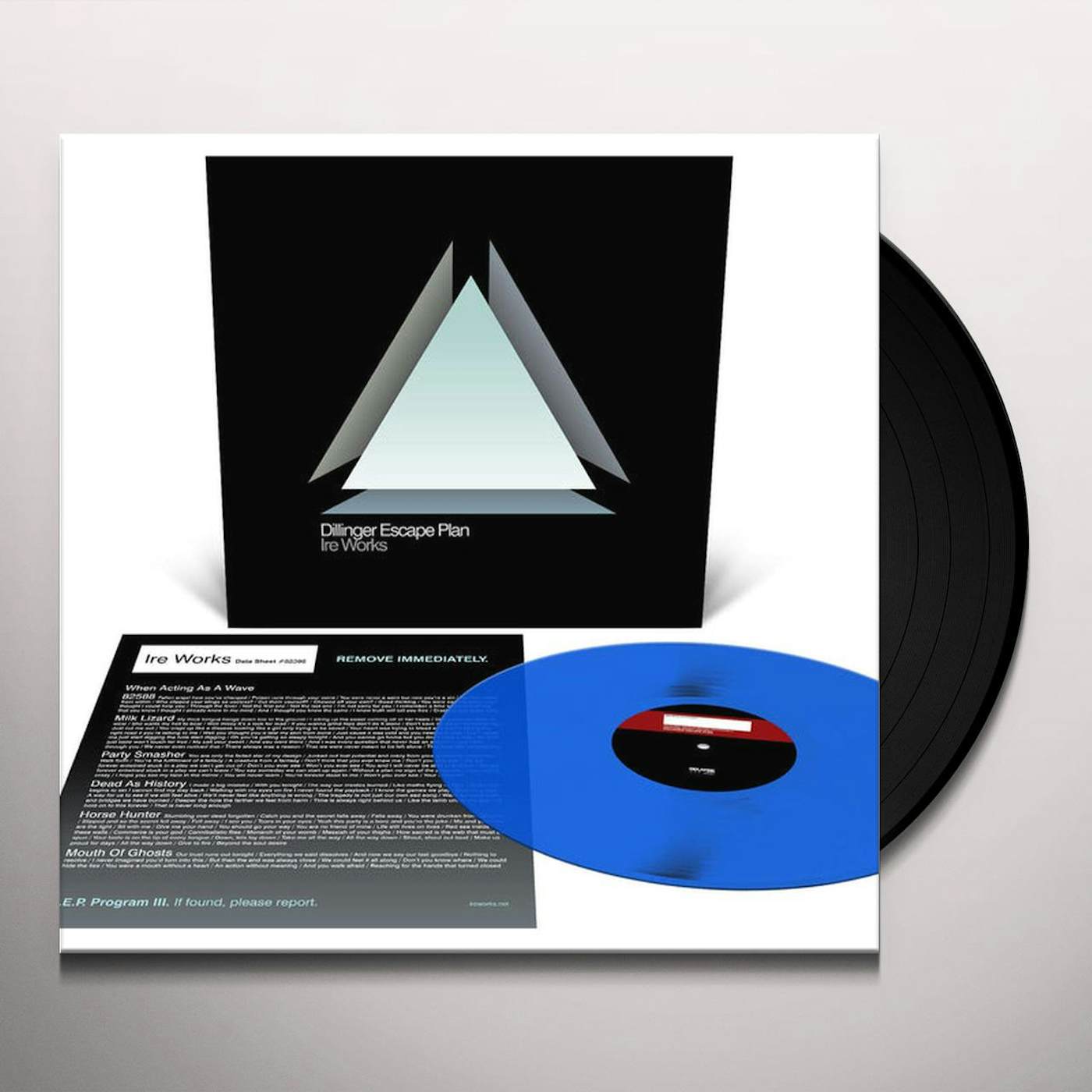 The Dillinger Escape Plan IRE WORKS (CLEAR BLUE VINYL) Vinyl Record