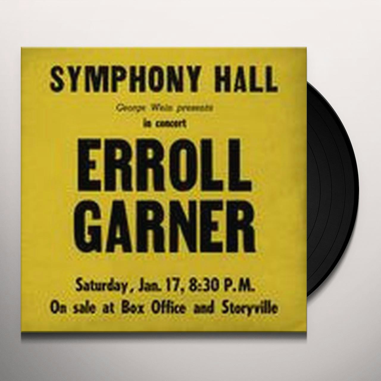 Errol Garner SYMPHONY HALL CONCERT Vinyl Record