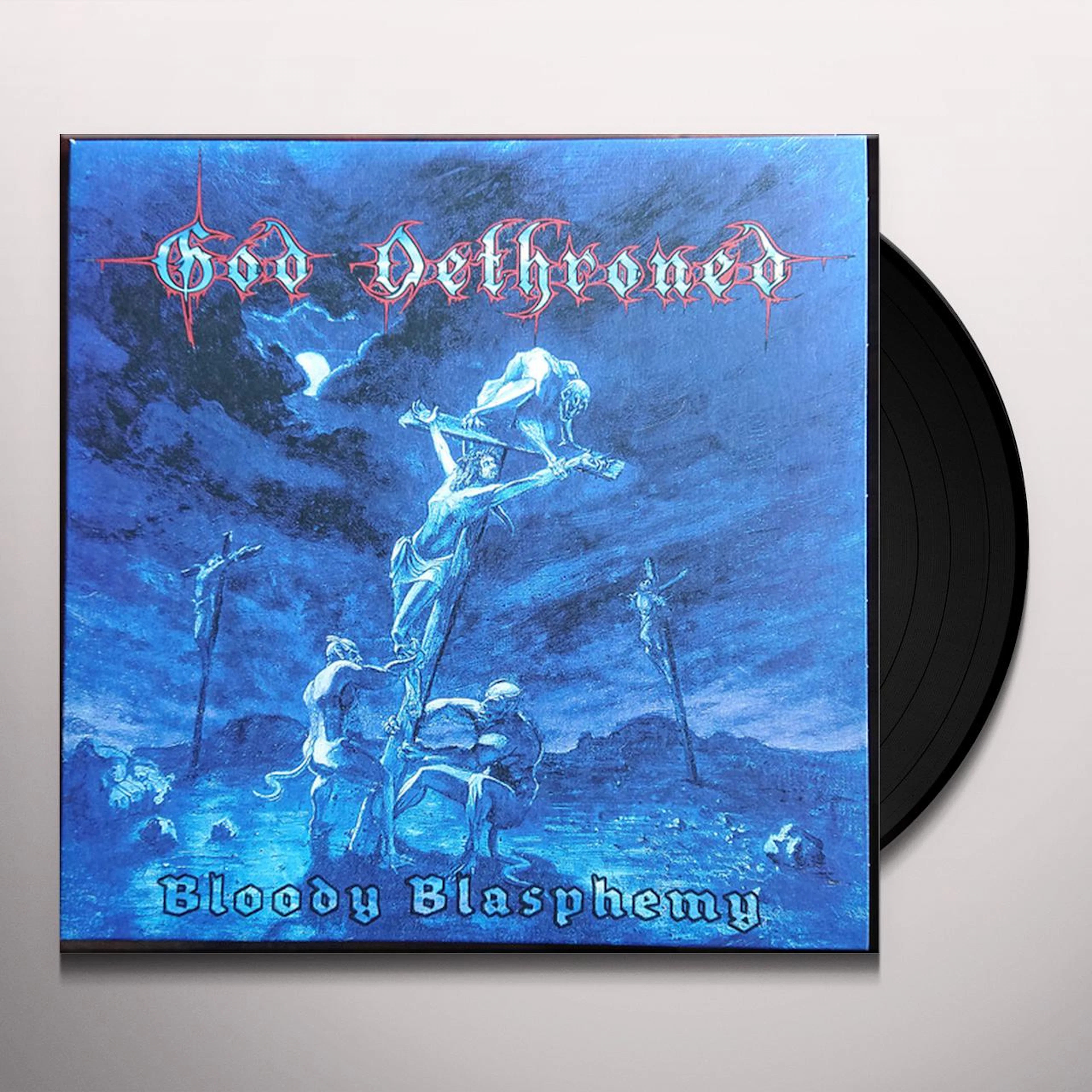 God Dethroned BLOODY BLASPHEMY (TRANSPARENT BLUE W/ WHITE & RED ...